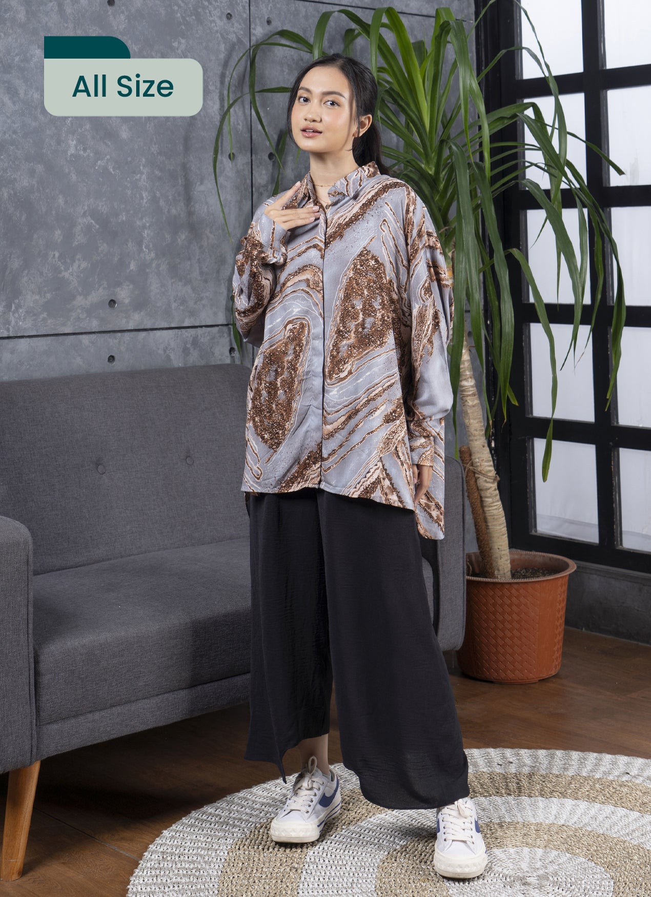 Aleta Oversized Shirt – IXORA